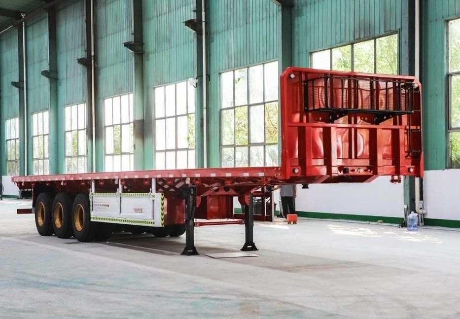 Multi Axle Low Bed Semi Trailer 60 80 100 Tons Lowboy Truck Semi ...