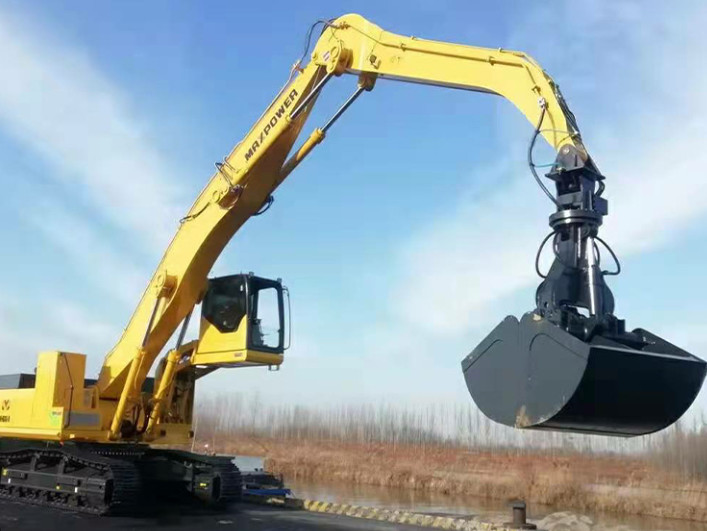 Shell Bucket And Grab Excavator High-Strength Manganese Steel Rotate ...